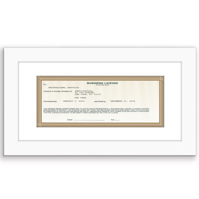 Americanflat 5x10 Business License Frame - Use As 3.5x8 Frame With Mat ...