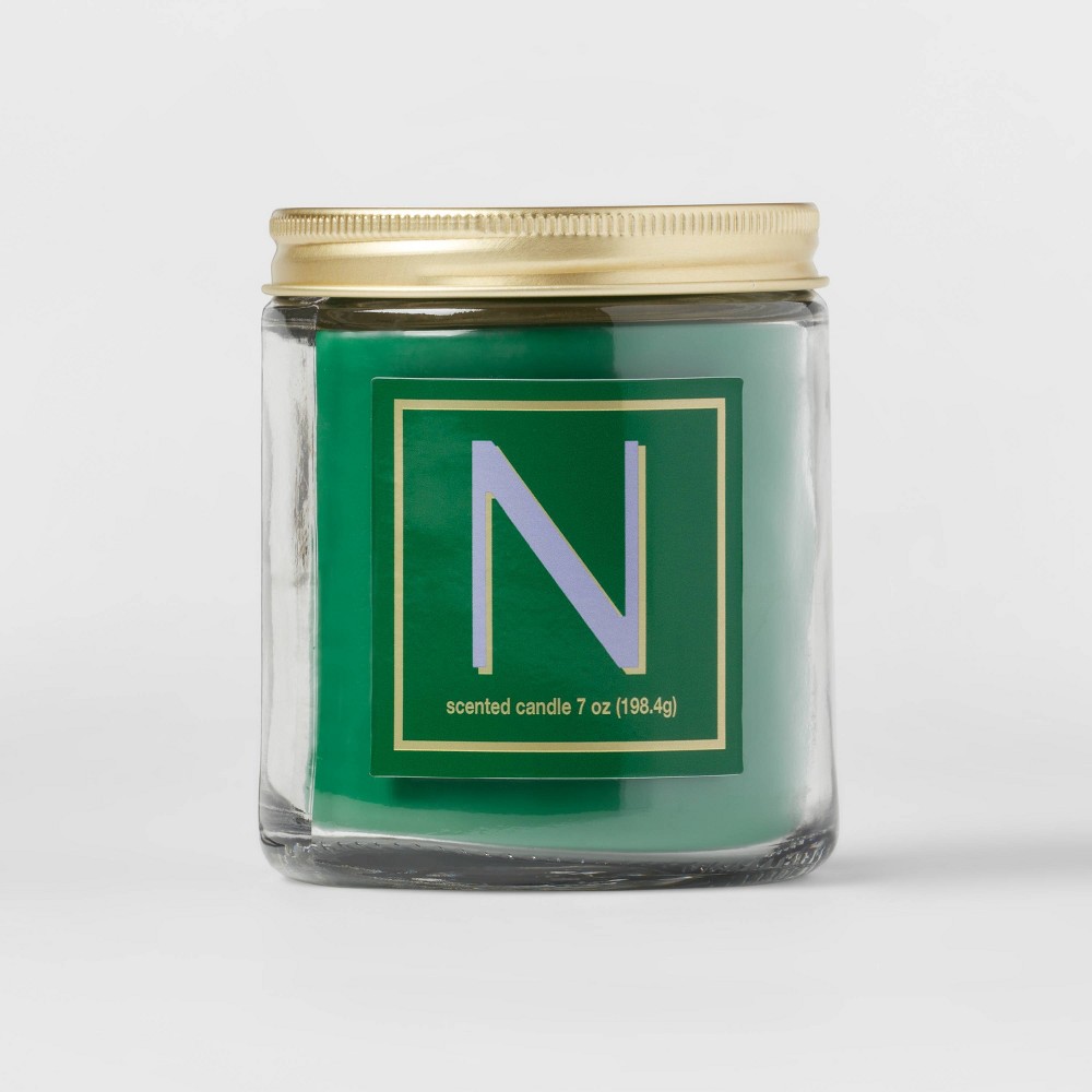 ((Case Of 6 ))7oz Scented Monogram Letter 'N' Candle with Gold Matte ...