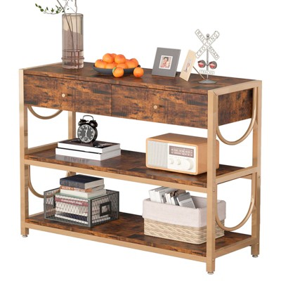 Entryway Table, 32 Inch Console Sofa Table with 2 Drawers and Storage ...