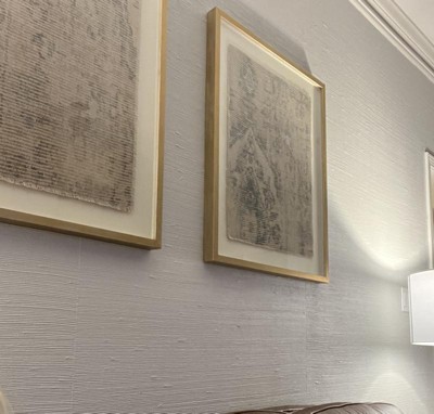 (set Of 2) 24" X 30" Textured Fabric Framed Wall Art - Threshold ...