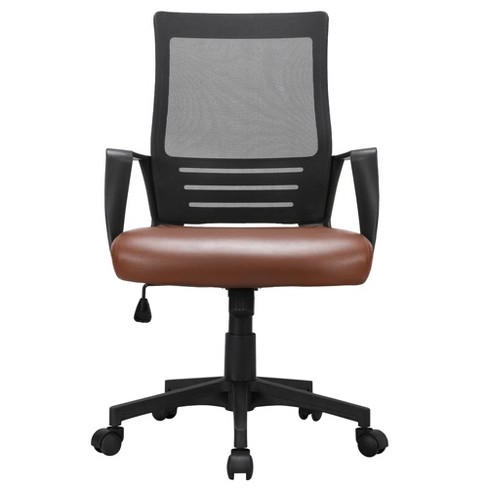 Yaheetech Adjustable Office Chair Midback Computer Chair With Lumbar ...