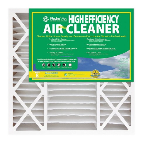 Aaf Flanders 16 In. W X 25 In. H X 4.5 In. D Synthetic 8 Merv Pleated ...