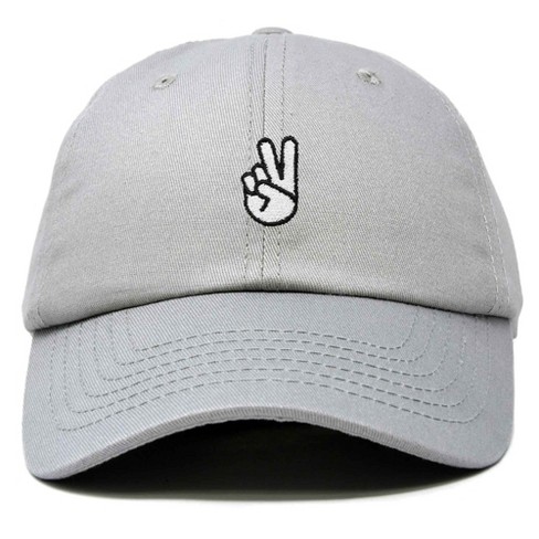 Dalix Peace Sign Embroidered V Cotton Dad Hat Baseball Cap Adjustable ...