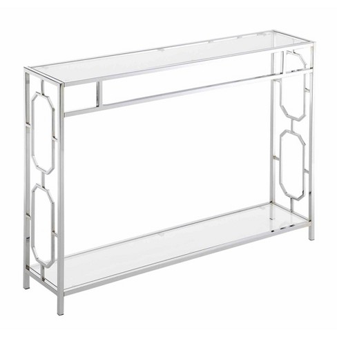 Omega Chrome Console Table Chrome - Breighton Home: Mid-century Modern ...