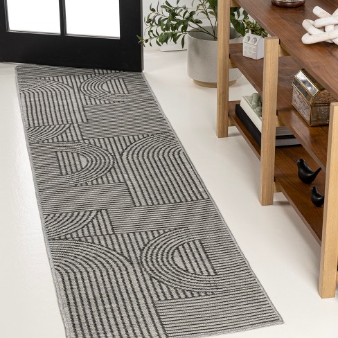 Jonathan Y Zephyr Mid-century Modern Arch Stripe Reversible Machine ...