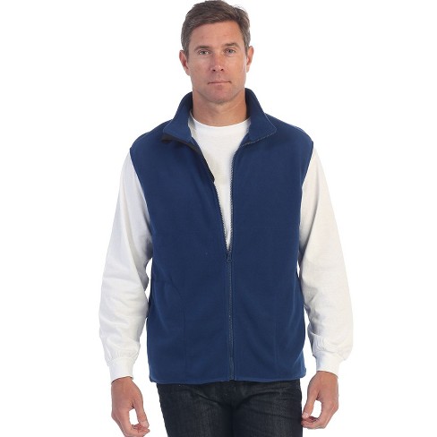 Gioberti Men's Full Zipper Polar Fleece Vest, Royal Blue, Small : Target