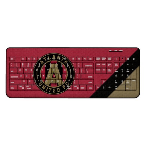 Keyscaper Atlanta United Fc Diagonal Stripe Wireless Usb Keyboard : Target