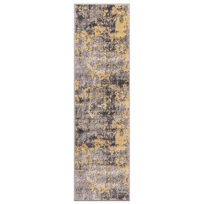 World Rug Gallery Contemporary Abstract Watercolor Area Rug - Yellow 2 ...