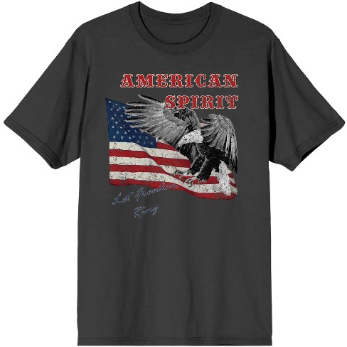 Americana American Spirit Let Freedom Ring Men's Charcoal T-shirt-xxl ...