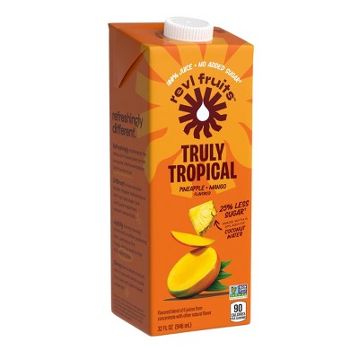 Revl Fruits Truly Tropical Juice Drink - 32 Fl Oz Bottle : Target