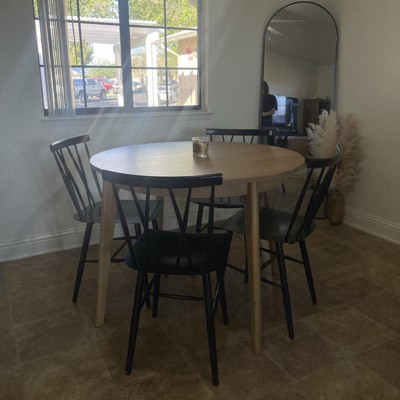 40" Astrid Mid-century Round Dining Table With Fixed Top - Threshold ...