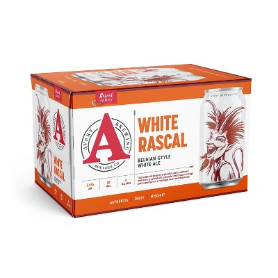 Avery White Rascal White Ale Beer - 6pk/12 Fl Oz Cans : Target