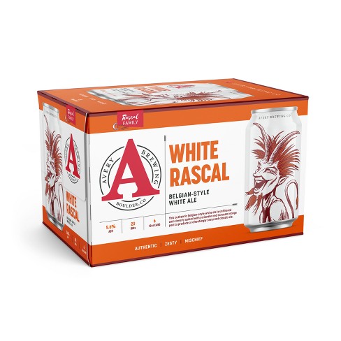 Avery White Rascal White Ale Beer - 6pk/12 Fl Oz Cans : Target