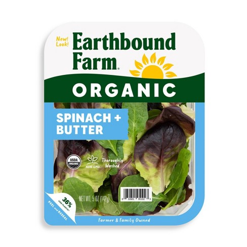 Earthbound Farm Spinach + Butter Lettuce Blend - 5oz : Target