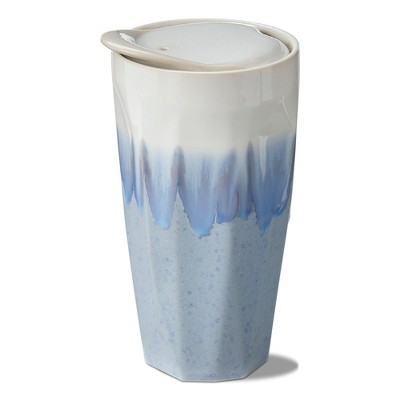 Blue Rose Polish Pottery Sunflower Travel Coffee Mug : Target