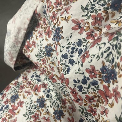 Queen Printed Performance 400 Thread Count Sheet Set White/blue Floral ...