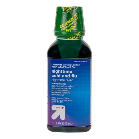 Nighttime Cold & Flu Multi-symptom Relief Liquid - 12 Fl Oz - Up & Up ...