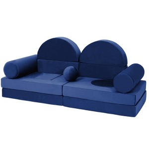 13-Piece Modular Kids Play Couch, DIY Convertible Foam Play Fort for ...
