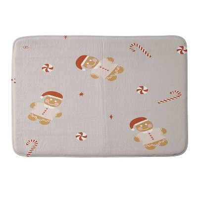 Showmemars Christmas Quilt Pattern Memory Foam Bath Mat White - Deny ...