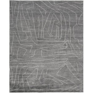Gray and Ivory Abstract Hand Woven Area Rug : Target