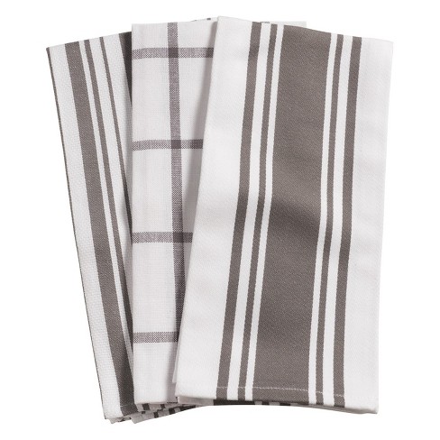 Kaf Home Centerband/basketweave/windowpane Kitchen Towels, Set Of 3 ...