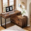 Tribesigns Industrial Wood Computer Desk With 6 Drawers For Home Office ...