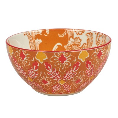 Set Of 6 Damask Floral All Purpose 12oz Bowls - Certified International ...