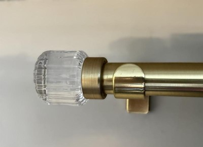 Clear Ribbed Curtain Rod Brass - Threshold™ : Target