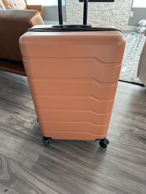 Hardside Large Checked Suitcase Pink - Open Story™ : Target