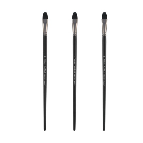 Black Swan Synthetic Red Sable Paint Brushes - Filbert Size # 14 - Set ...