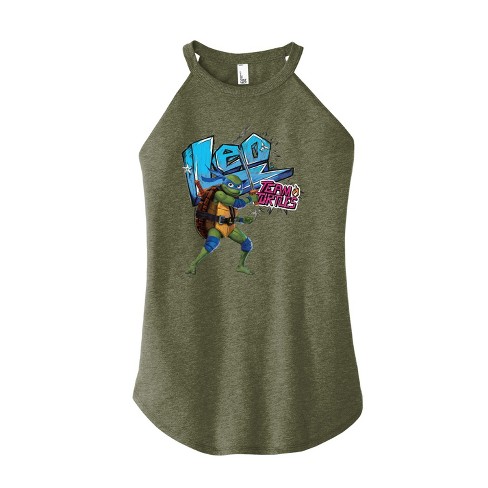 Women's Teenage Mutant Ninja Turtles Leonardo Aka Leo Graphic High Neck ...