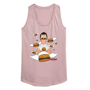 Women's - Bob's Burgers - Flying Burgers Graphic Racerback Tank : Target