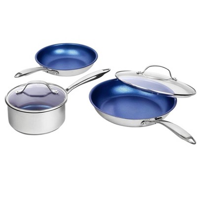 Granitestone Blue 15 Piece Nonstick Cookware And Bakeware Set : Target