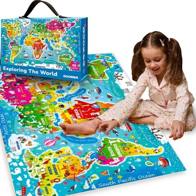 Quokka Giant Floor Puzzles 2x3ft World Map : Target