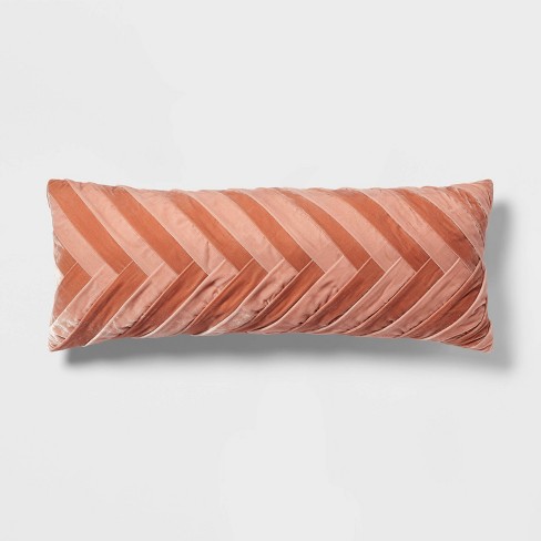Oversized Oblong Pleated Velvet Decorative Throw Pillow - Threshold ...