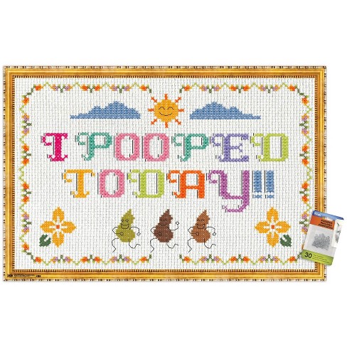 Trends International Needlepoint - I Pooped Today! Unframed Wall Poster ...