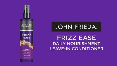 John Frieda Frizz Ease Daily Nourishment Leave In Conditioner Spray for Frizz Prone Hair 8 fl oz