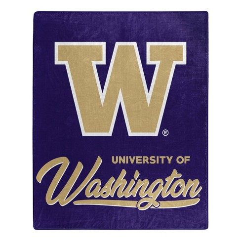 Ncaa Signature Washington Huskies 50 X 60 Raschel Throw Blanket : Target