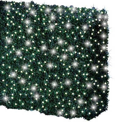 Collections Etc Solar Powered Outdoor String Lights 500 White : Target