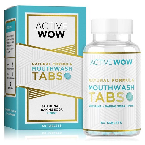 Active Wow Natural Mouthwash Tablets - 5 Fl Oz : Target