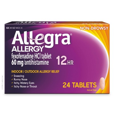 Allegra 12 Hour Allergy Relief Tablets - Fexofenadine Hydrochloride ...