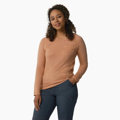Dickies Women's Cooling Long Sleeve Pocket T-shirt, Cork Single Dye ...