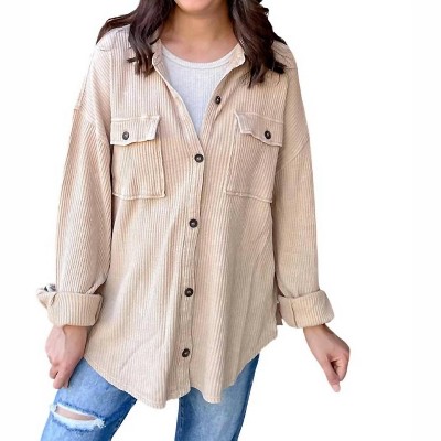 Women's Dawn Waffle Shacket - Hyfve M : Target