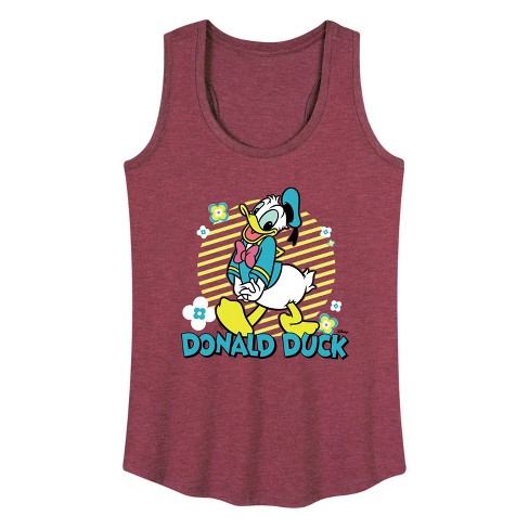 Women's Disney Donald Duck Graphic Racerback Tank - Heather Burgundy ...