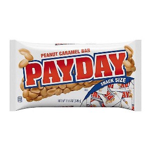 PayDay Fun Size Candy – Sweet & Salty Peanut Caramel Snack, 11.6 oz Bag ...