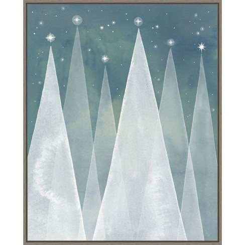 Amanti Art Mod Evergreens I By Grace Popp Canvas Wall Art Print Framed ...