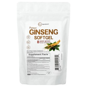 Micro Ingredients Panax Ginseng Softgel, 300 Softgels (750 mg per ...