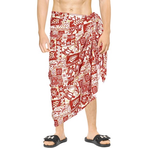 La Leela Men's Beach Summer Long Cover Up Vacation Lava Lava Sarong ...