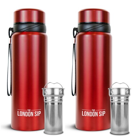 London Sip Tea Infuser Bottle 2-pack, 25oz, Red : Target