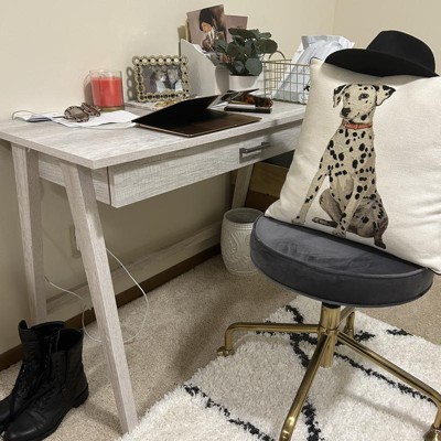 Paulo Wood Writing Desk With Drawer Black - Threshold™: Home Office ...